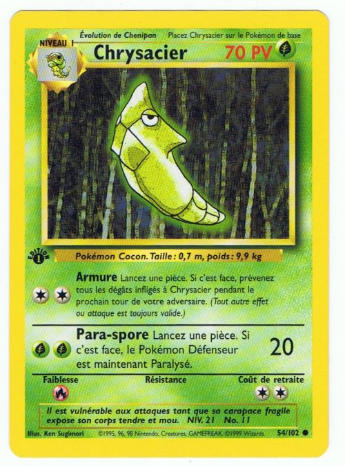 Metapod (Chrysacier) 1999 Pokemon Base 1st Edition | RK Sports Promotions